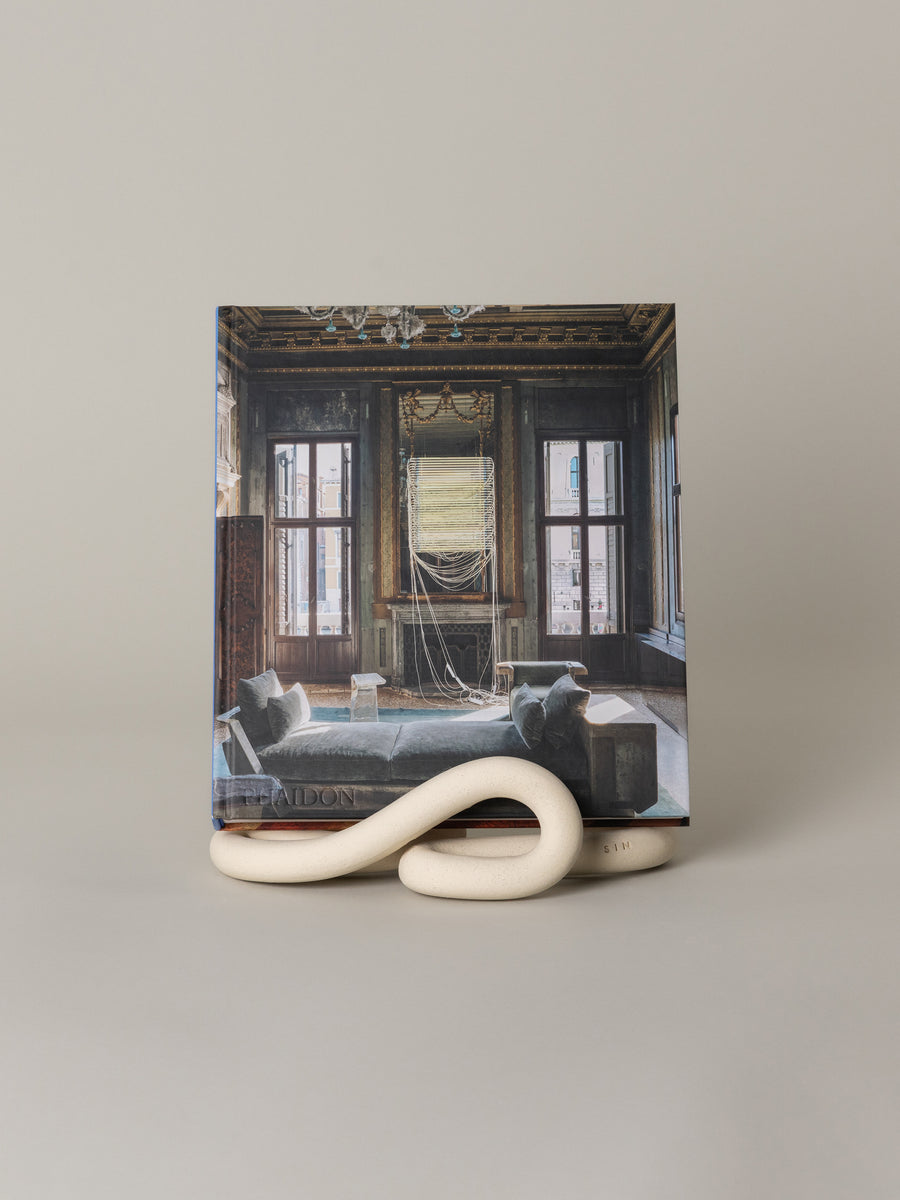 Lumbra Book Stand, Bone – SIN | Home Goods