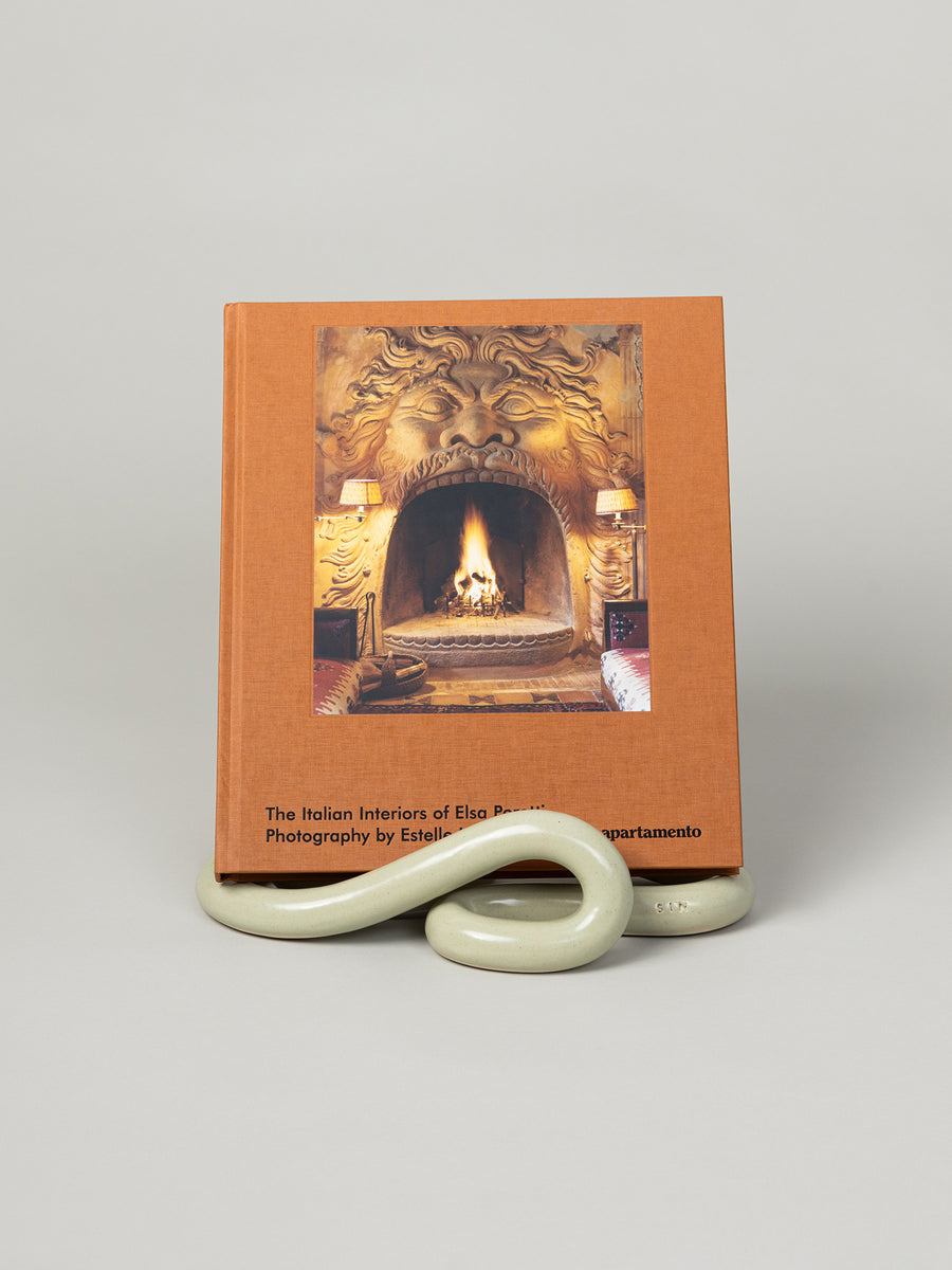 Lumbra Book Stand, Pale Fiberglass Green – SIN | Home Goods