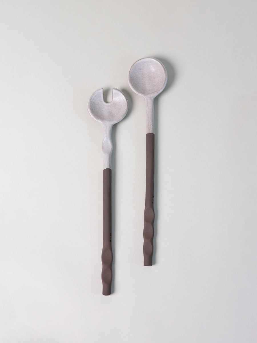 Dash Serving Spoons (1 Pair), Birch / Cacao – SIN | Home Goods